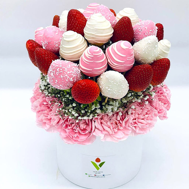 ELLY Pink Carnations with Chocolate | Mother's Day Gifts | Heva Gifts ...