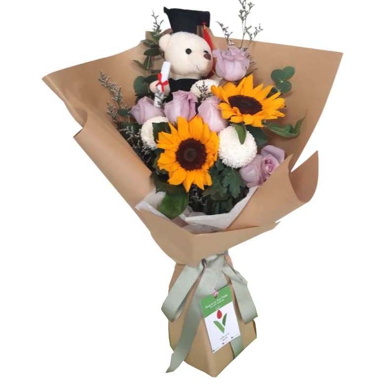 Graduation Flower Bouquet #03 | Convocation Flowers | Heva Gifts – Heva ...