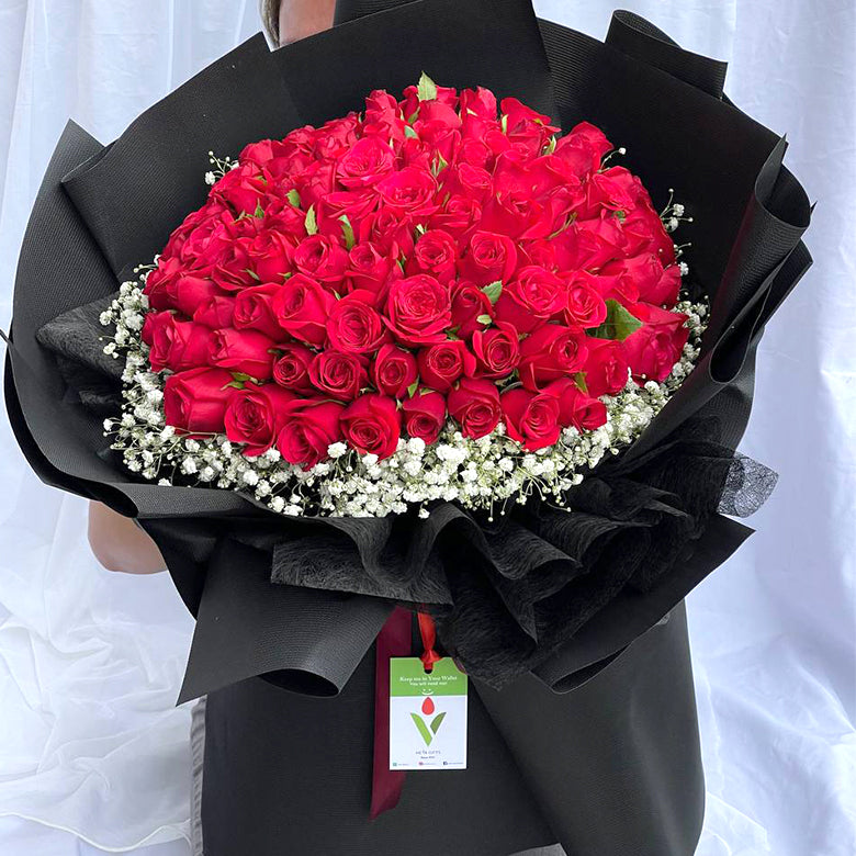 LUXURY RED ROSE BOUQUET | 99 Rose Bouquet | Premium Gifts | Heva Gifts ...