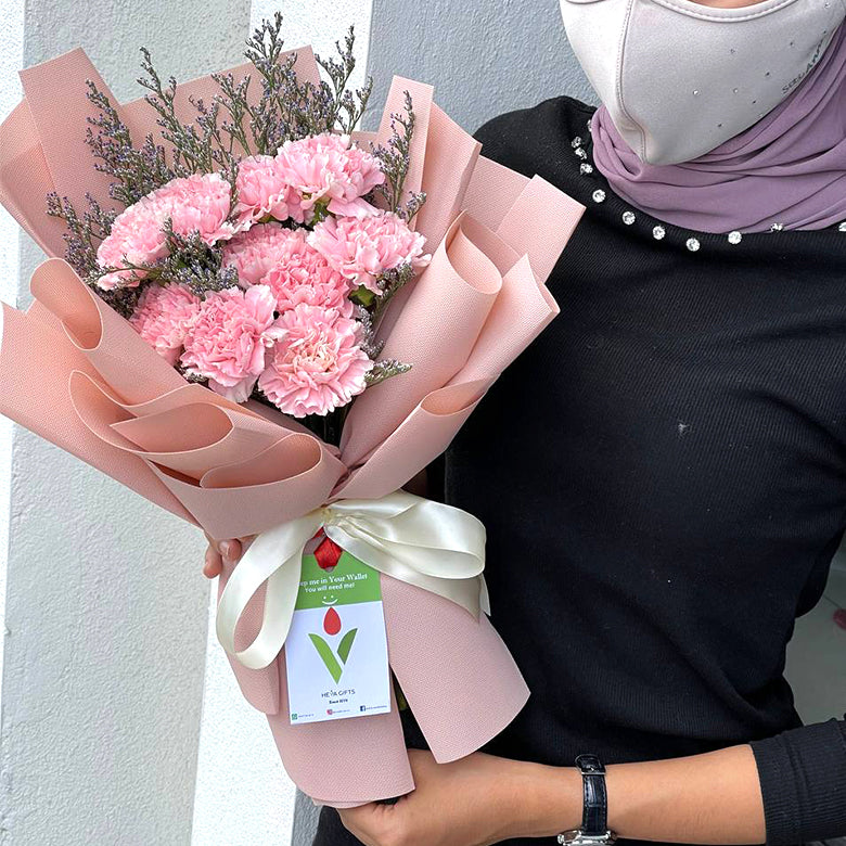 MARIANA Pink Carnation Bouquet | Mother's Day Flowers | Heva Gifts ...